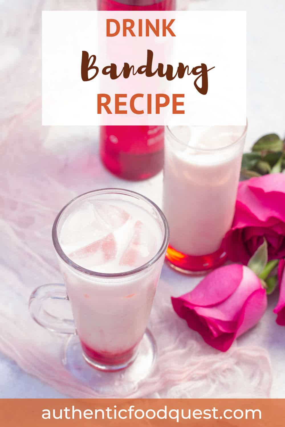 Iced Bandung Recipe: How To Make Singapore Rose Milk Syrup Drink
