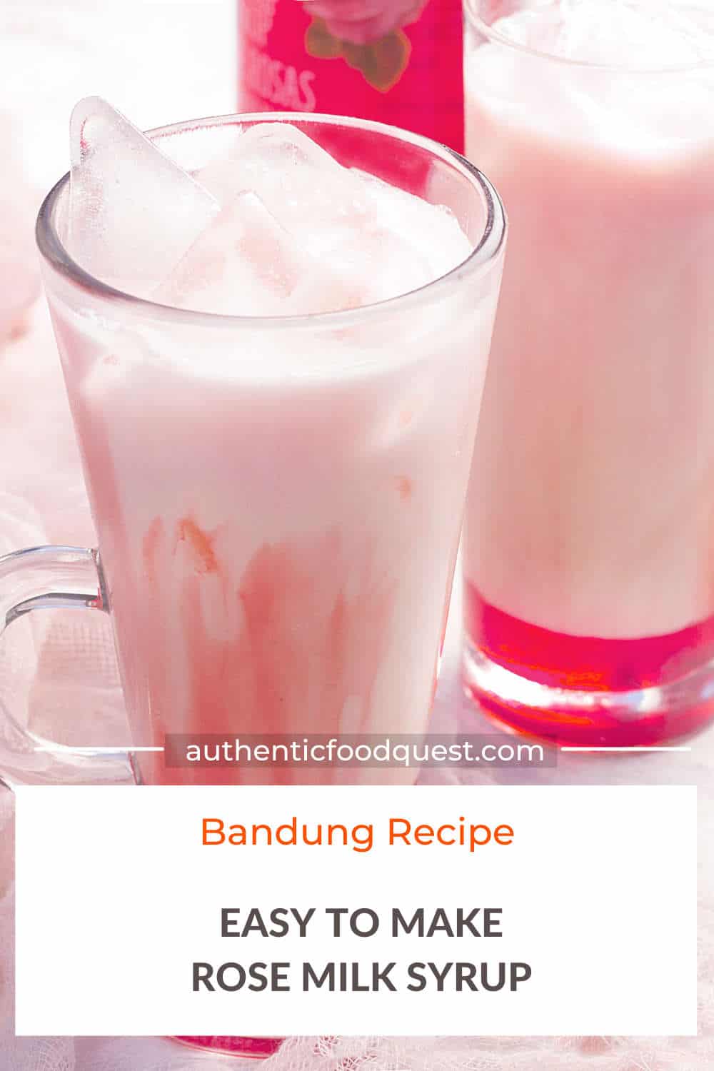 Iced Bandung Recipe: How To Make Singapore Rose Milk Syrup Drink