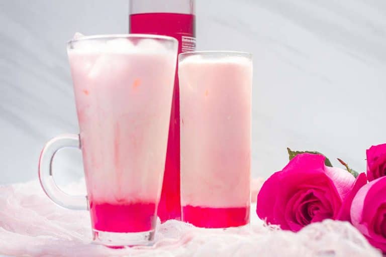 Iced Bandung Recipe: How To Make Singapore Rose Milk Syrup Drink