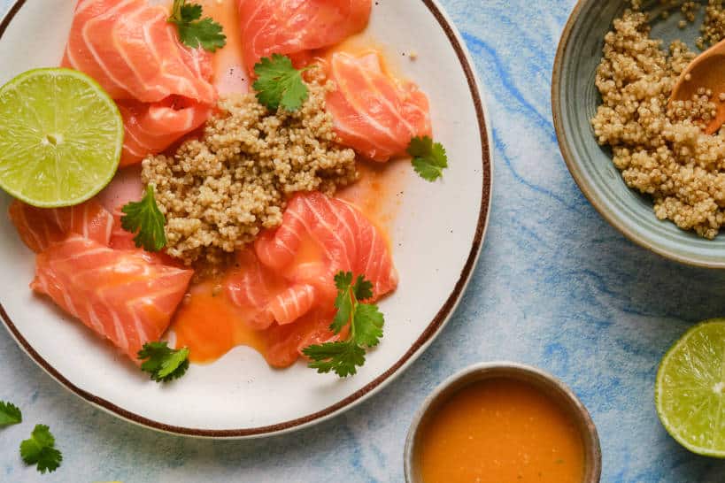 Simple Tiradito Recipe: Peruvian-Style Salmon Sashimi With Quinoa