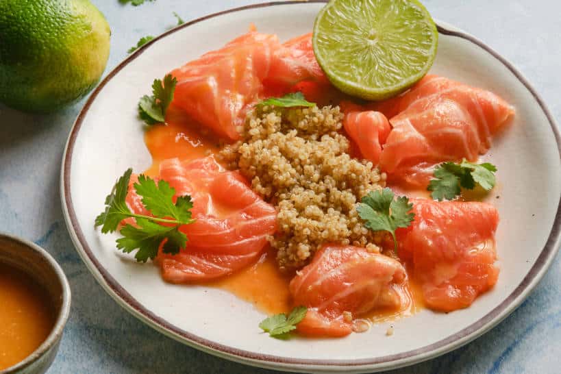 Simple Tiradito Recipe: Peruvian-Style Salmon Sashimi With Quinoa