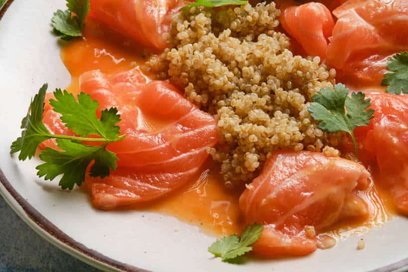 Simple Tiradito Recipe: Peruvian-Style Salmon Sashimi With Quinoa